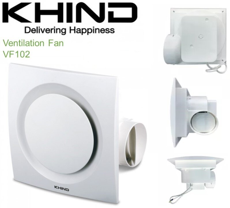 Khind Ventilation Fan VF102 Ceiling Exhaust Fan | Lazada