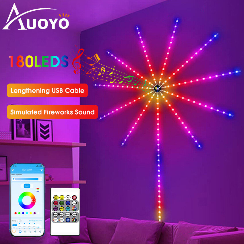 Auoyo 110/195 LED Strip ไฟนางฟ้าตกแต่งคริสต์มาสสำหรับ Home Dream Color ...