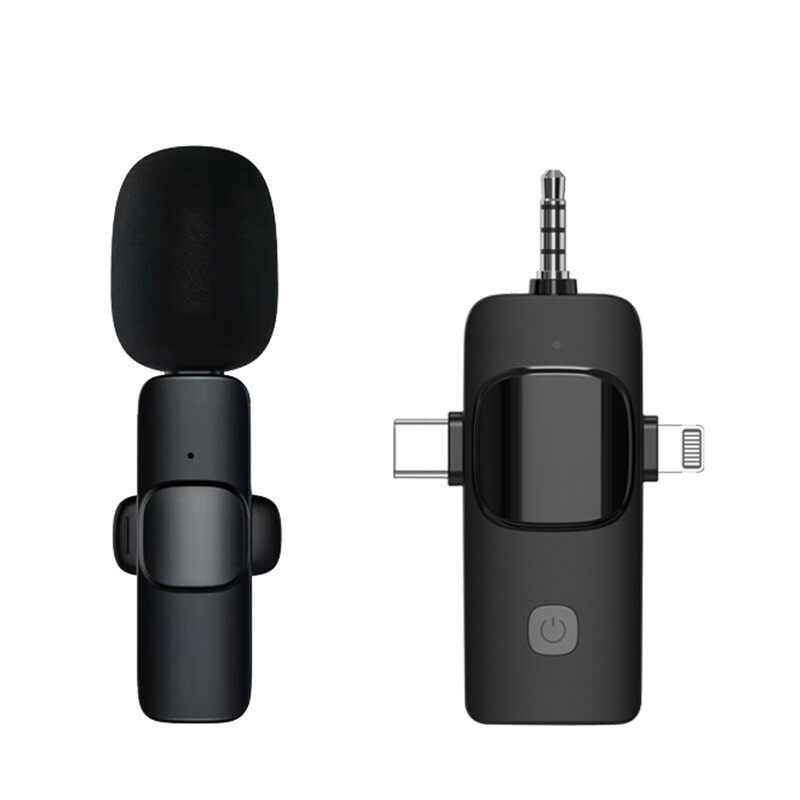 Kebidumei 3 In 1 Wireless Lavalier Microphone Intelligent Noise ...