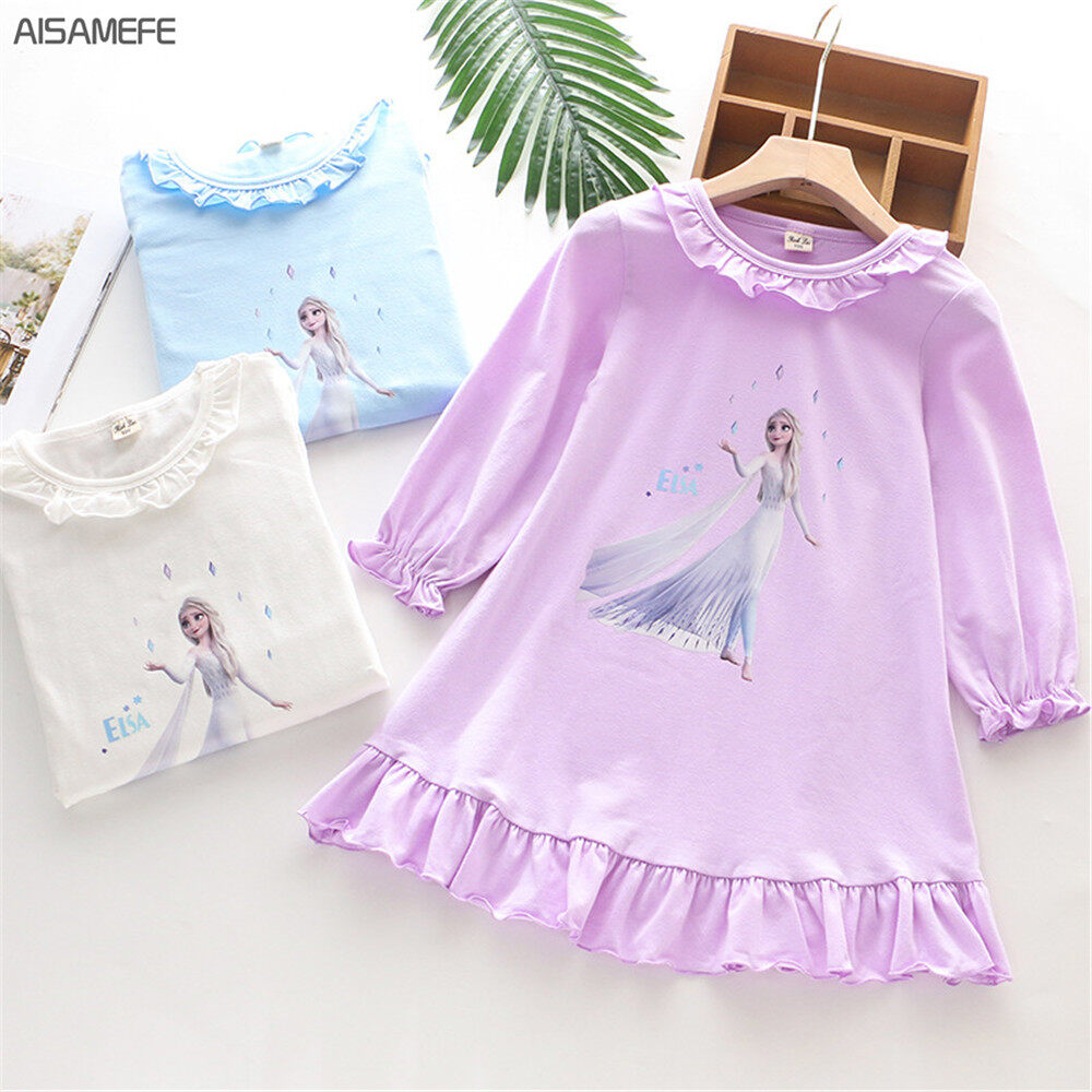 AISAMEFE Frozen Clothes Kids Pajamas Cartoon Elsa Princess Girls ...