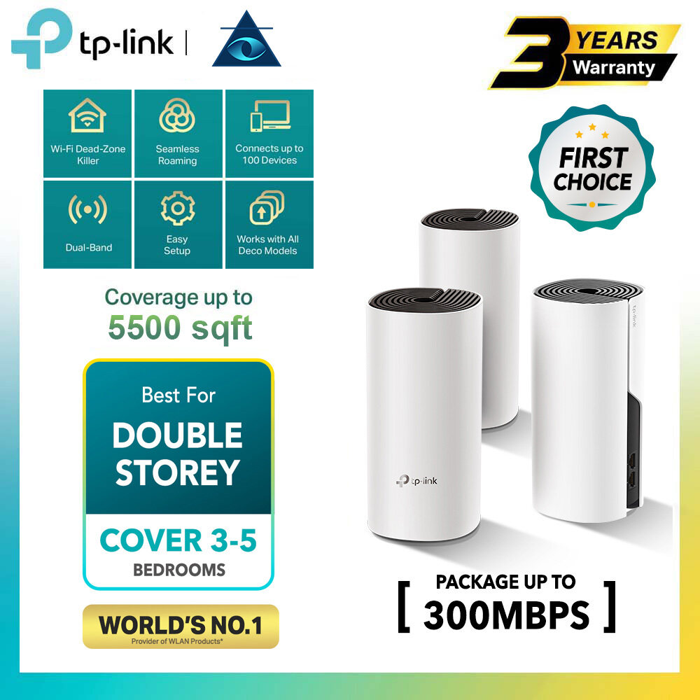 TP-Link Deco M4 AC1200 Mesh Wifi Router Whole Home System Wireless ...