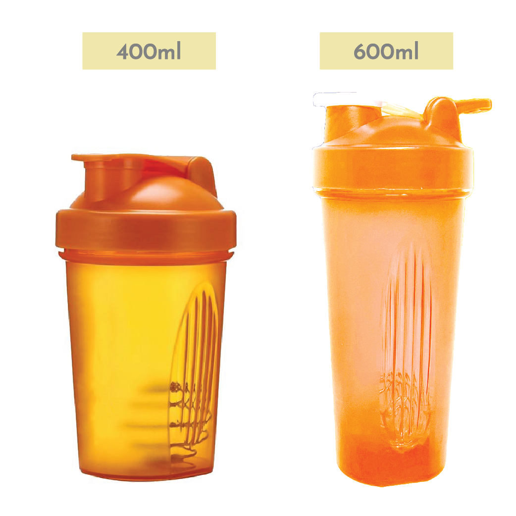 Protein Shaker Bottle / Beaker with Stainless Steel Spring Ball (400ml ...