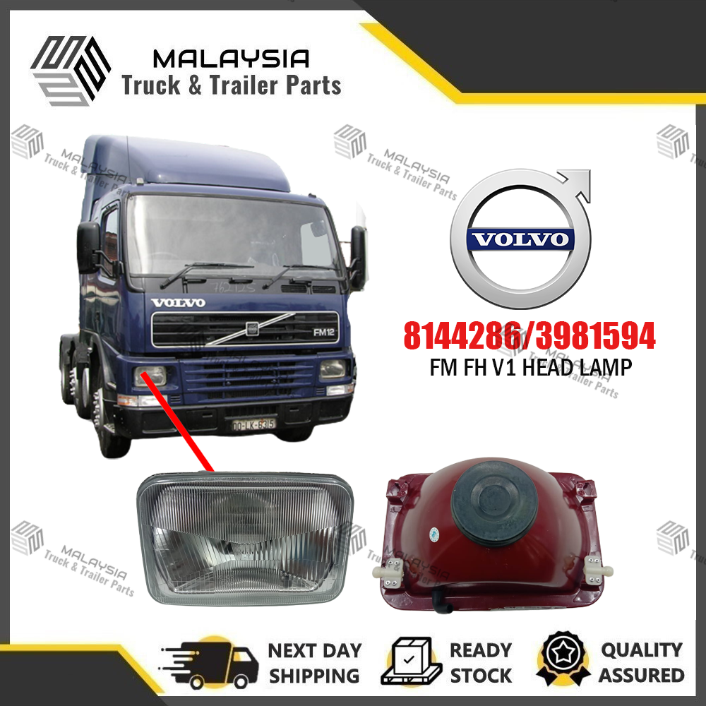 VOLVO FM10 V1 HEAD LAMP (8144286/3981594) (R=L) (Made in Taiwan) | Lazada