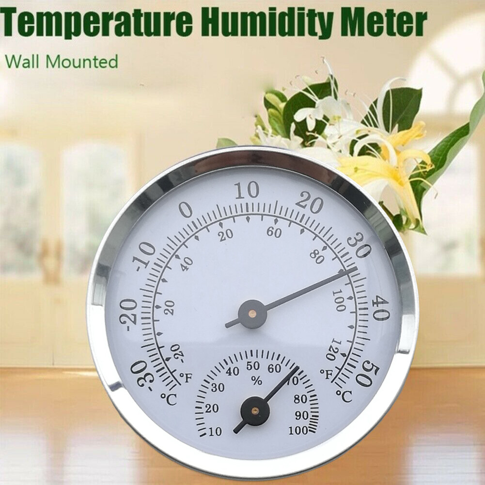 Modern Stable Portable Indoor Outdoor Round Thermometer Aluminum Alloy ...