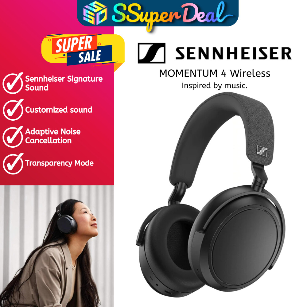 Sennheiser Momentum 4 Wireless Headphones - Bluetooth Headset for Crystal-Clear Calls with ...