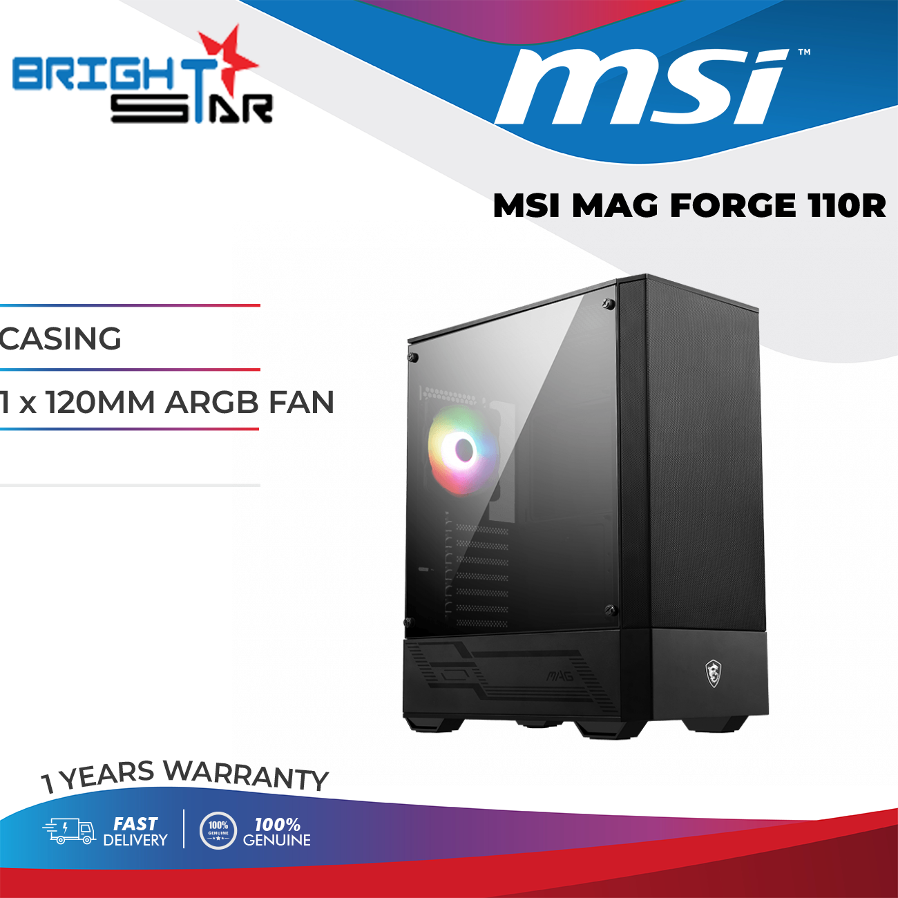 MSI Desktop Casing MAG Forge 110R (ATX) | Lazada