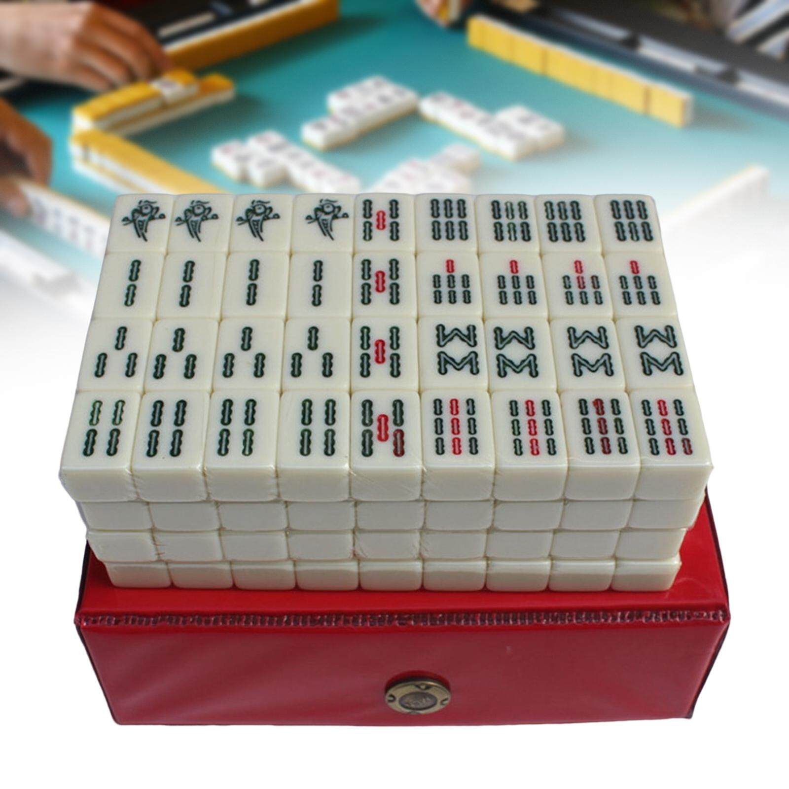 Pecine Portable Complete Mahjong Game Set Board Game Activity Game ...