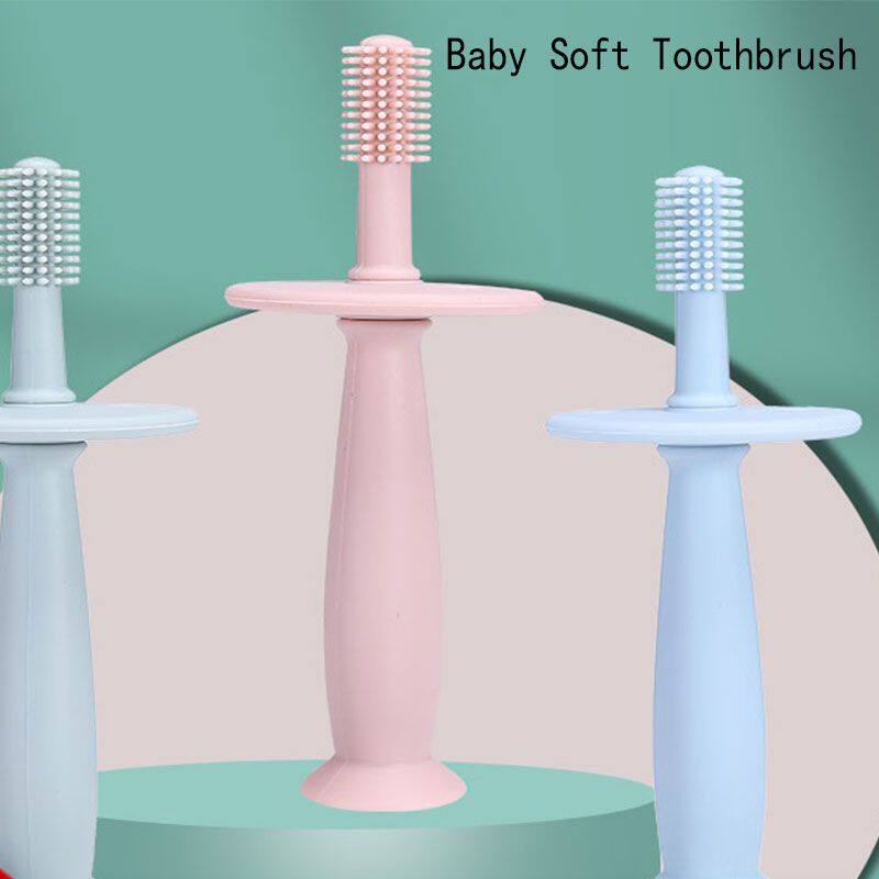 [TIS] 360 ° Rotation Baby Soft Toothbrush BPA Free Silicone Infant ...