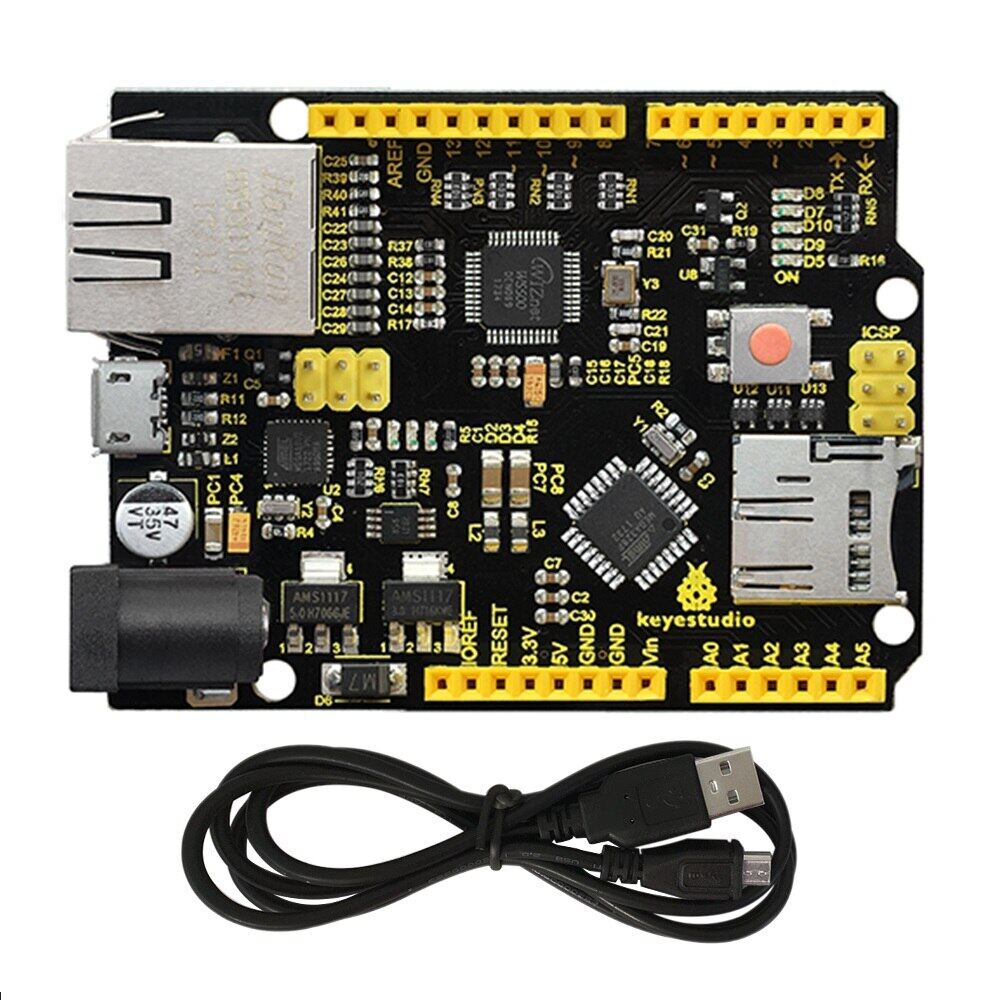 Keyestudio W5500อีเทอร์เน็ตบอร์ดพัฒนาโครงการสำหรับ Arduino DIY (ไม่มี ...