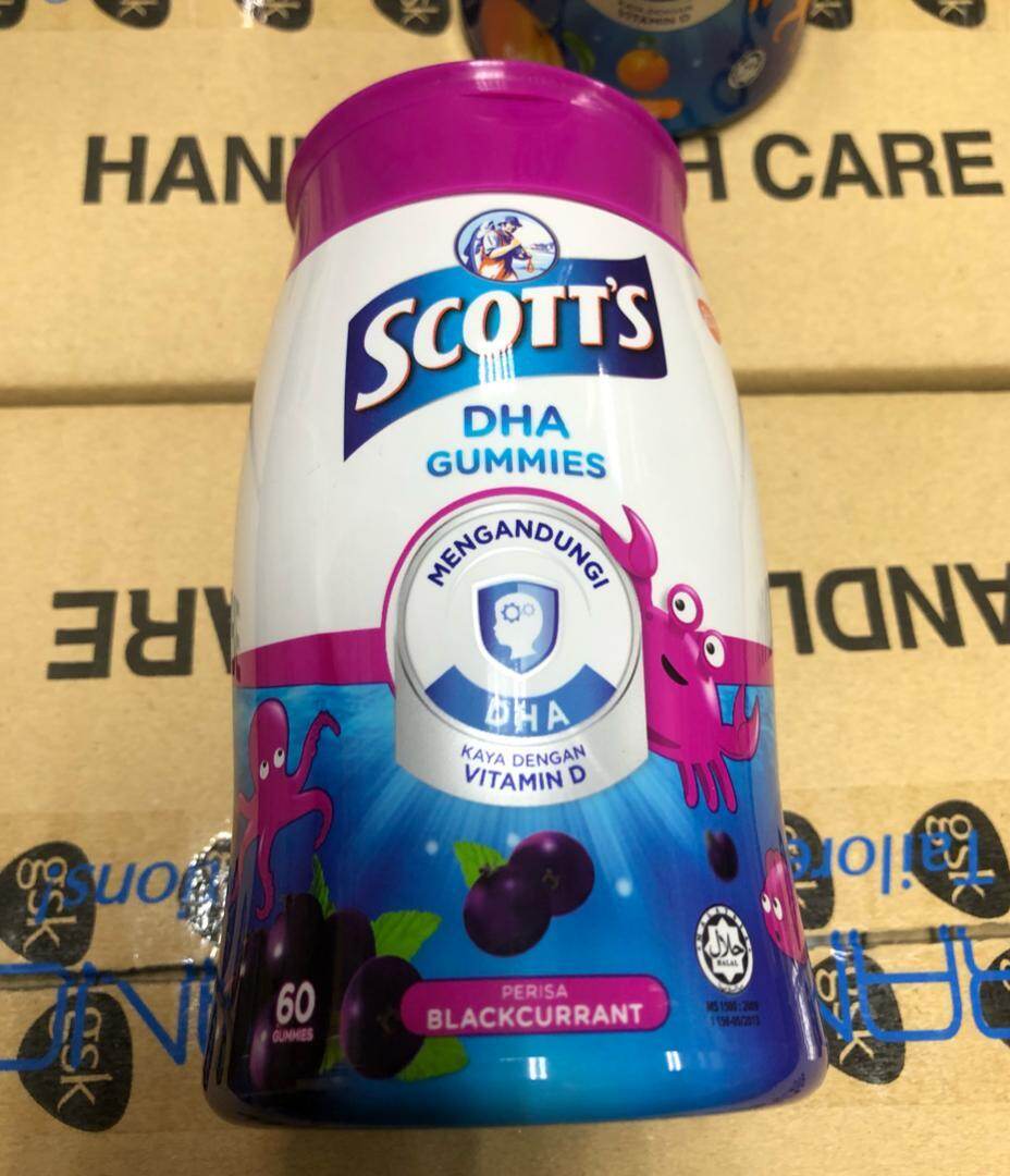 Scott's DHA Gummies Blackcurrant 60's | Lazada