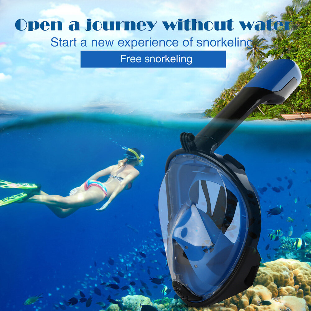 (Ready) Underwater Scuba Full Face Diving Snorkeling Respiratory Mask ...