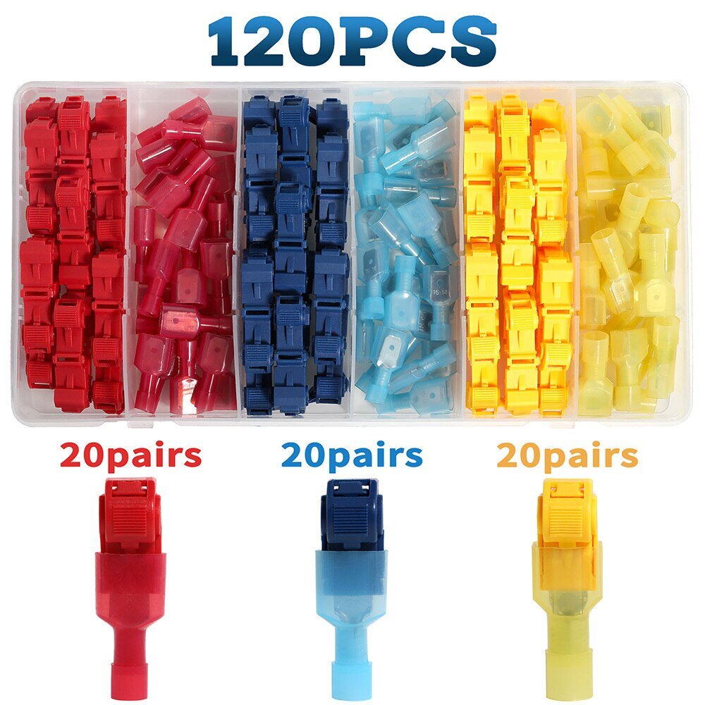 120/240PCS Fast Electrical Wire Connectors Snap Splice Lock Wire ...