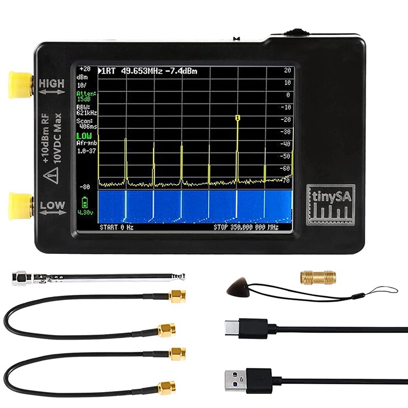 TinySA Spectrum Analyzers Tiny Frequency Analyzer 100KHz To 960MHz with ...