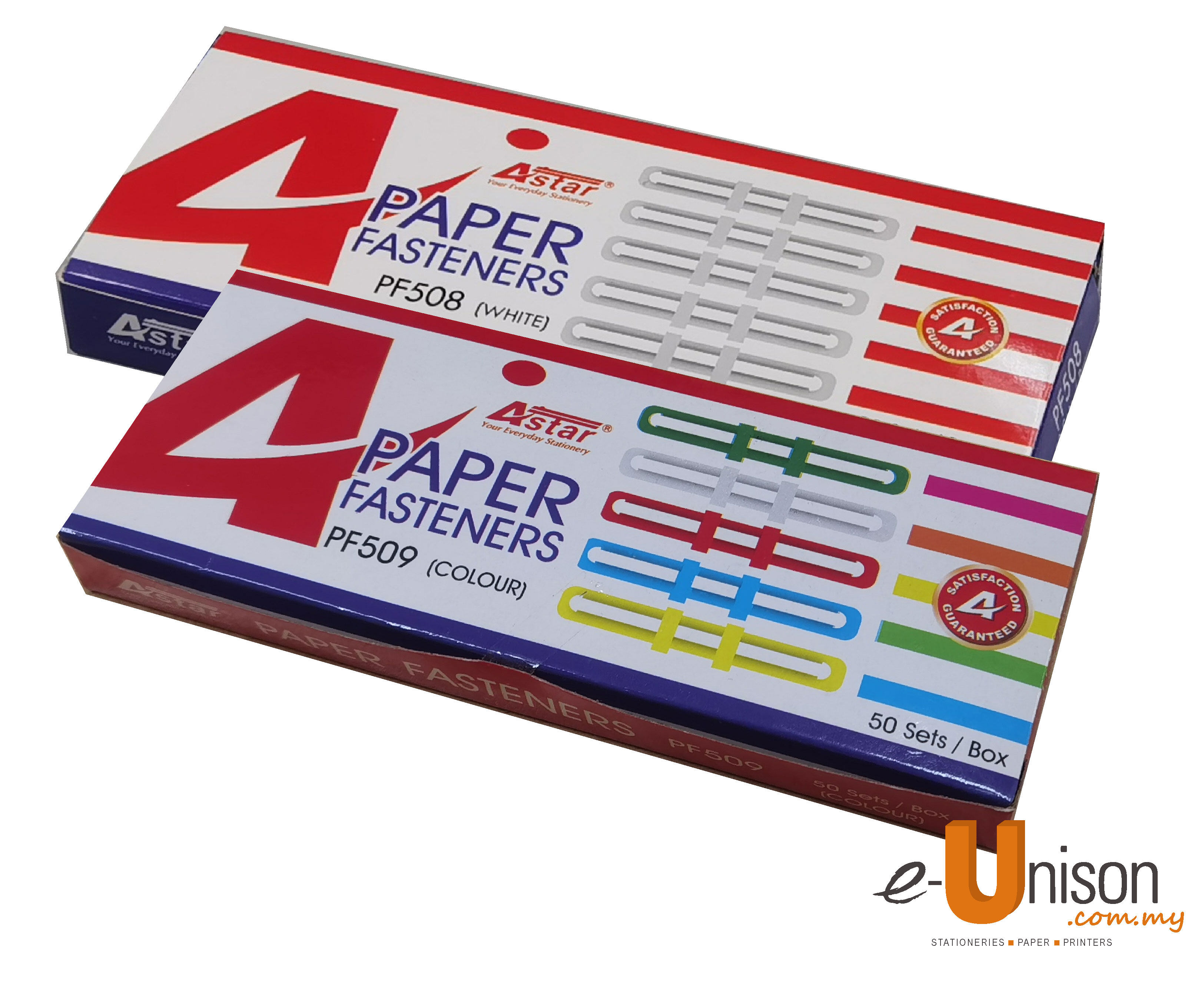 Plastic Paper Fastener (50 sets/box) White/Colour | Lazada