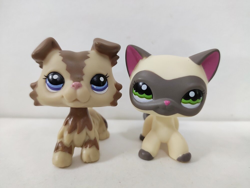 2ชิ้น/ล็อต LPS Toy Pet Shop Cat Dog #2210 #1116 Littlest Pet Shop Kid Toy - mzktoy - ThaiPick