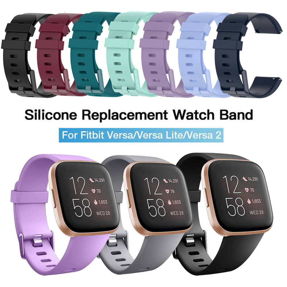 สายอะไหล่สำหรับ Fitbit Versa/ในทางกลับกัน2 /Versa Lite นุ่มซิลิโคนกัน ...
