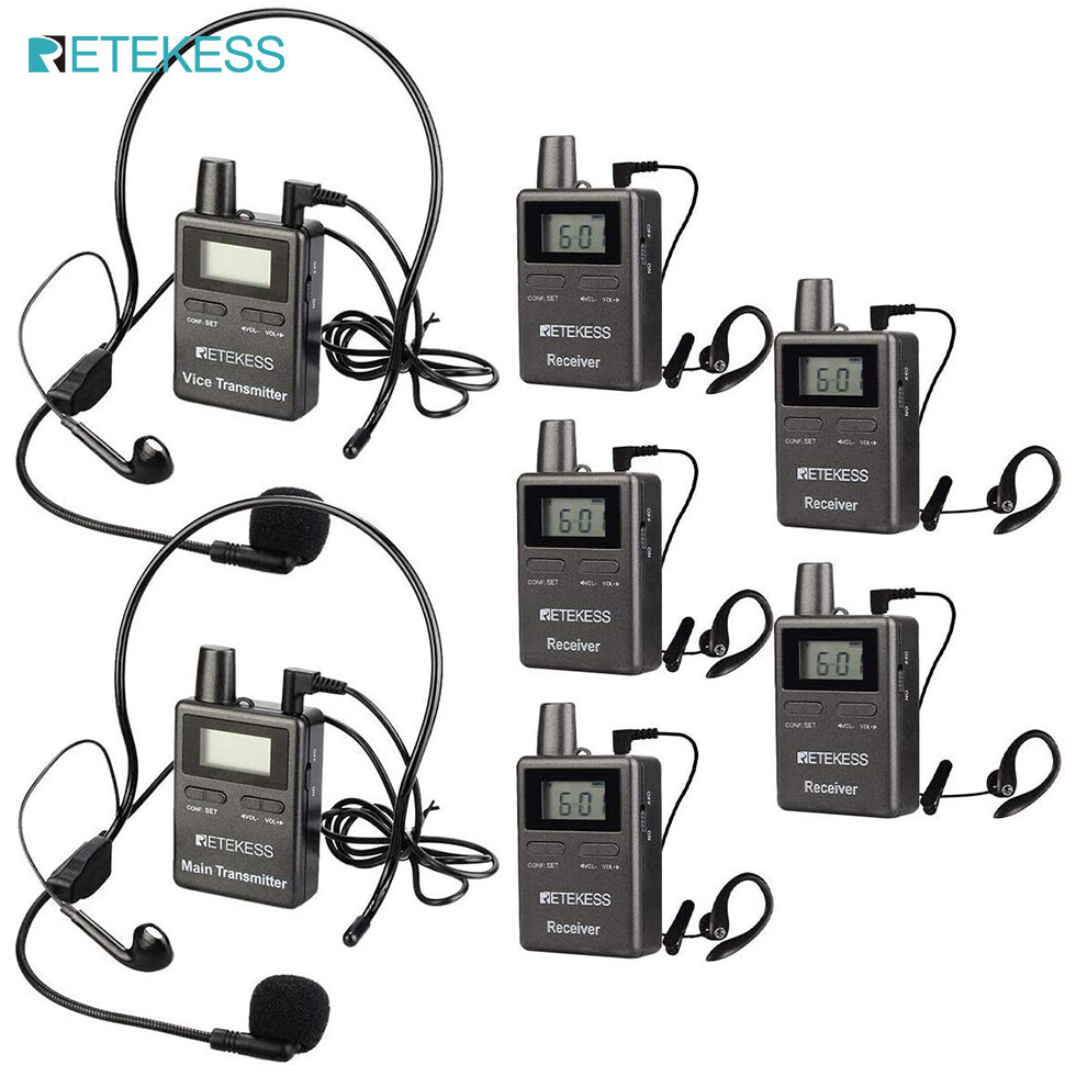 Retekess TT105,ระบบไกด์นำเที่ยวไร้สายที่มีเครื่องส่งสัญญาณวิทยุ2ทาง,ใช้ ...