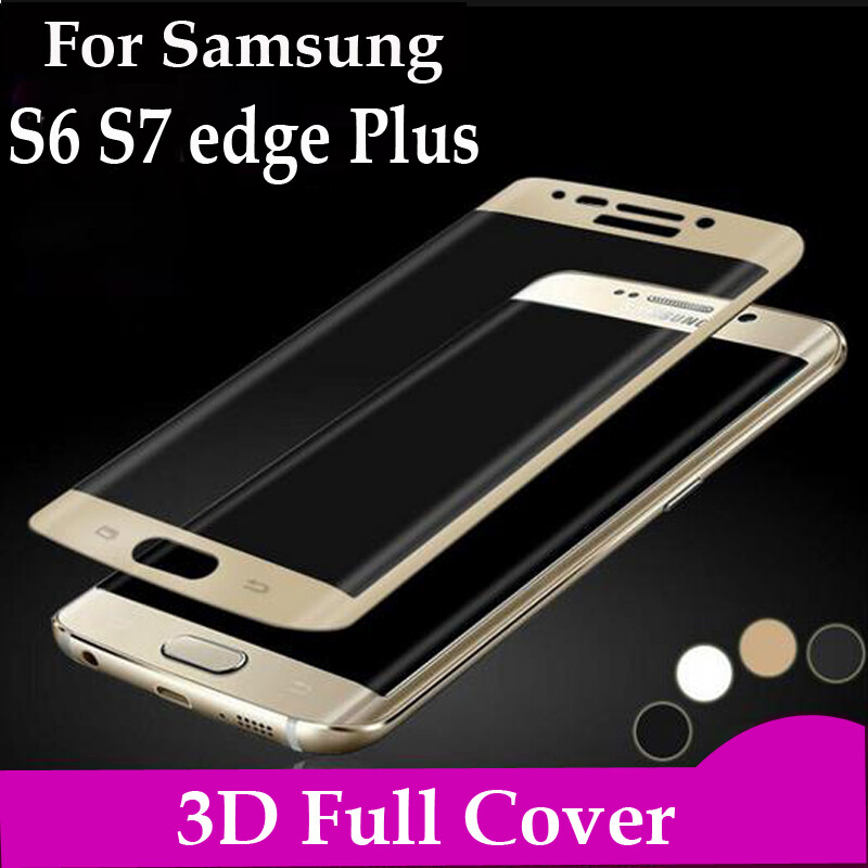 คลุมทั้งหมดกระจกนิรภัยสำหรับ Samsung Galaxy S6 S7 Edge Plus Case S 7 S ...