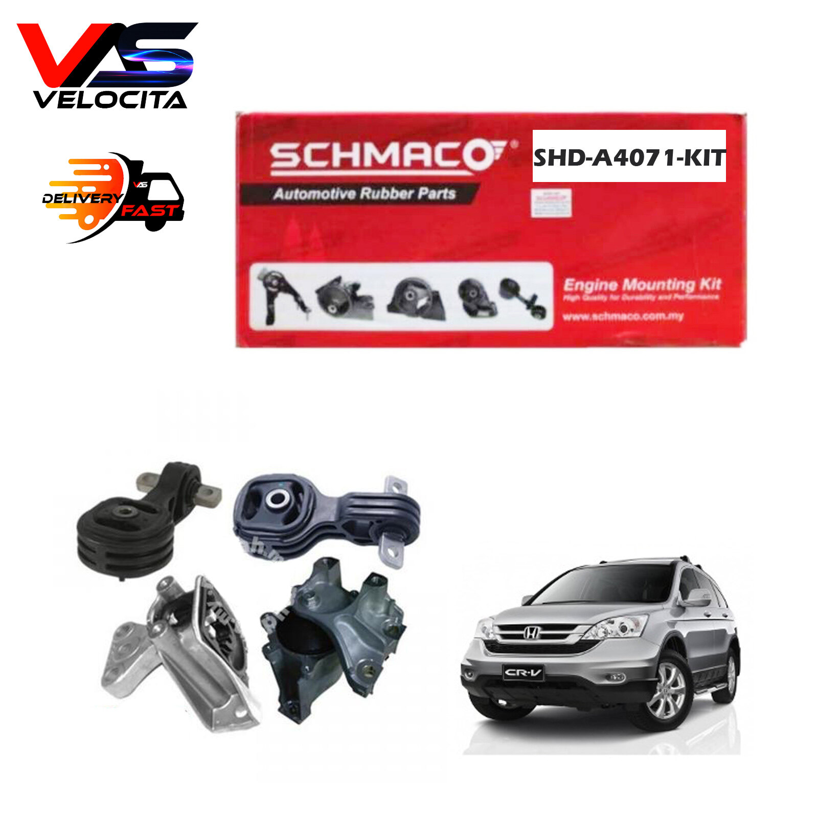 SCHMACO ENGINE MOUNTING SET HONDA CRV SWA 2.0 2007-2012 (SHD-A4108-KIT ...
