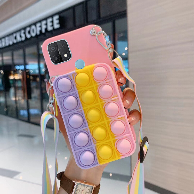 Bubble Reliver ความเครียดกระเป๋าใส่เหรียญเคสโทรศัพท์สำหรับ OPPO A15 ...