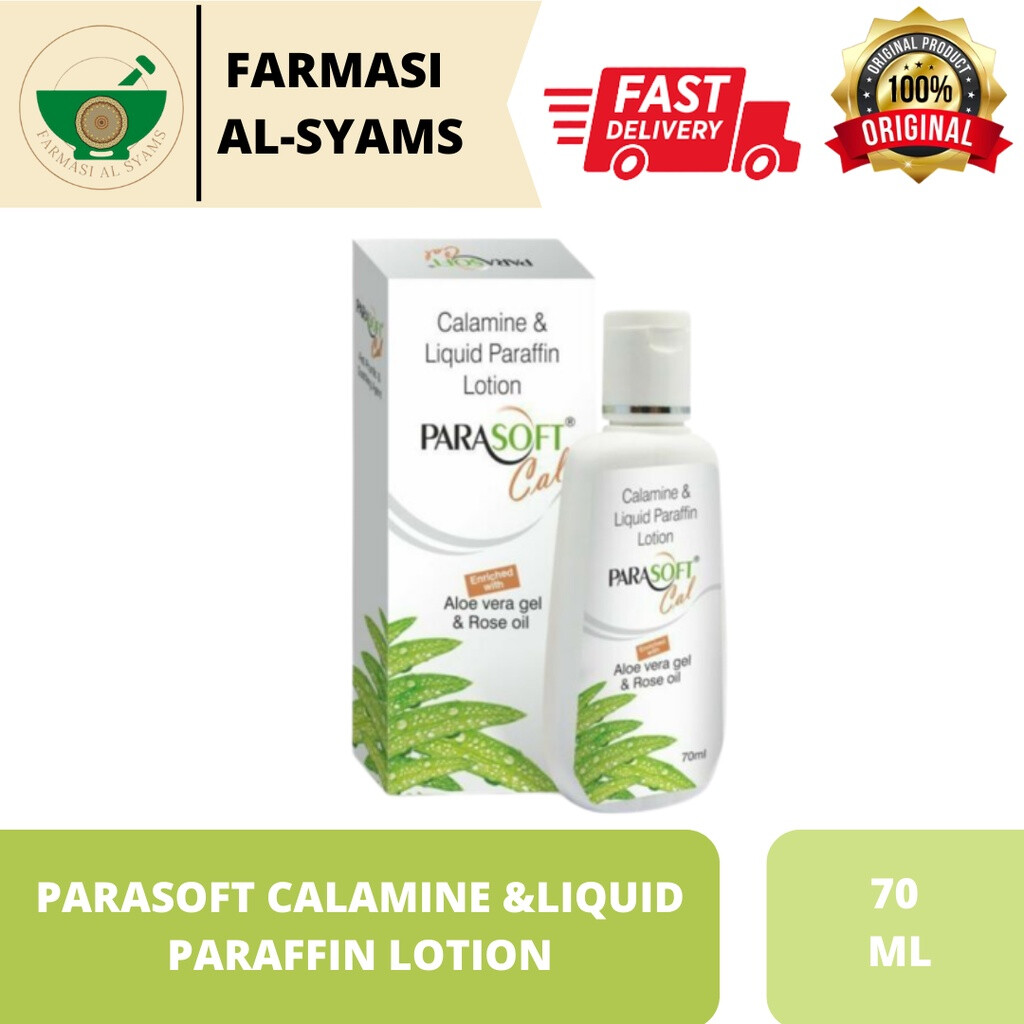 PARASOFT Calamine & Liquid Paraffin Lotion With Aloe Vera Gel & Rose ...