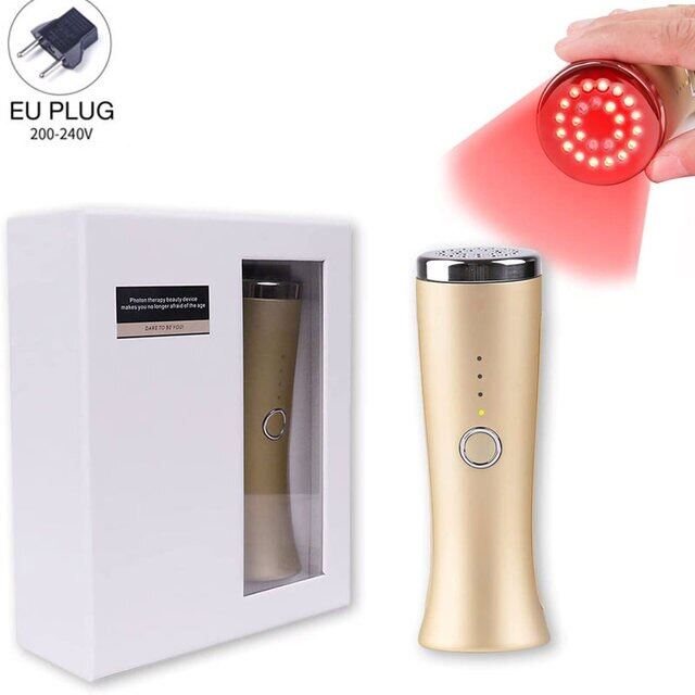 LED Red Light Photon Therapy Facial Skin Wand Massager For Face ...