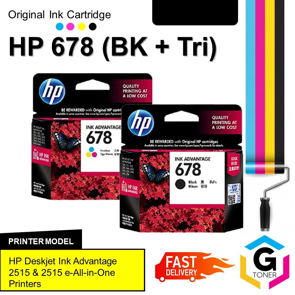 HP 678 Black & Tri-Color Original Ink Advantage Cartridges | Lazada