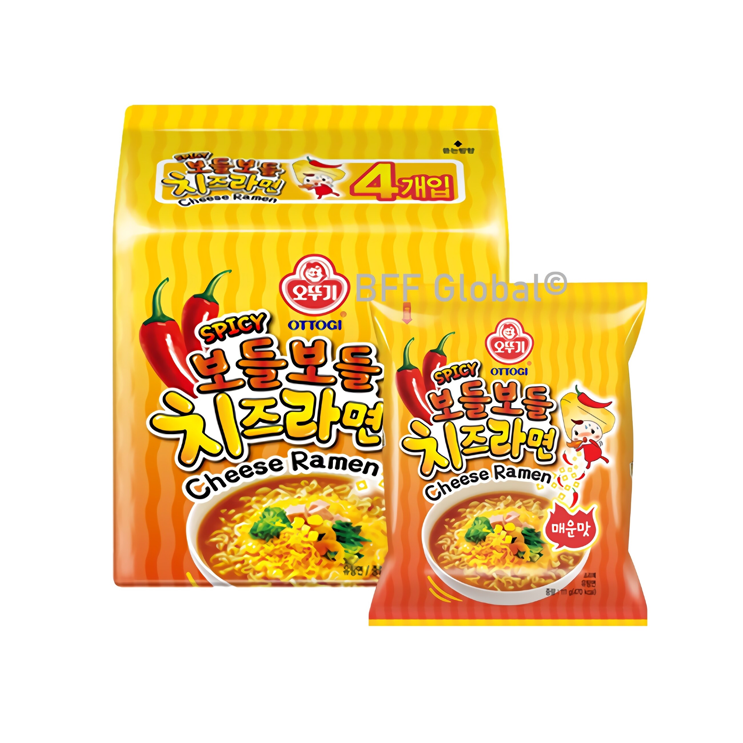 Korea Ottogi Cheese Ramen Original/Spicy Korea Ramyun Cheese Instant ...