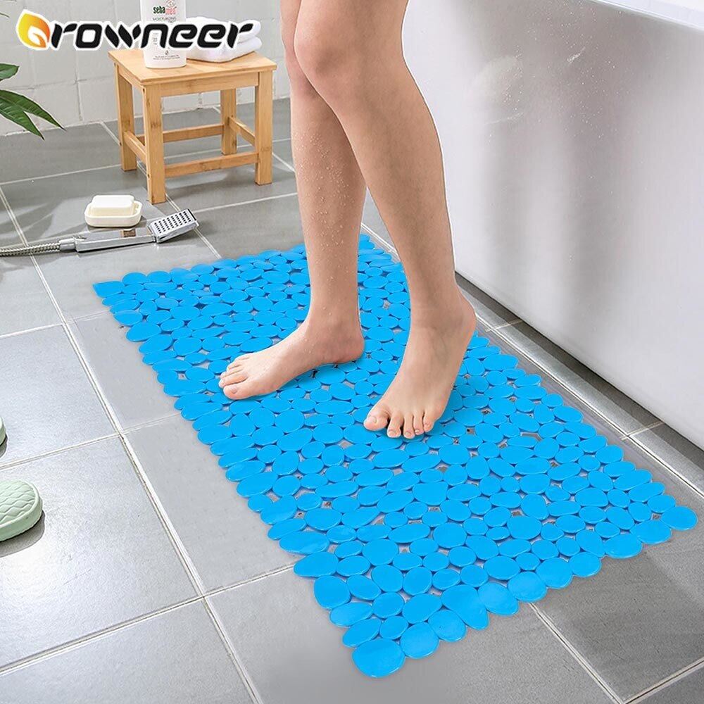 Anti Slip Bathtub Mats Pebbles Shape Shower Bath Mat Suction Cup Shower ...