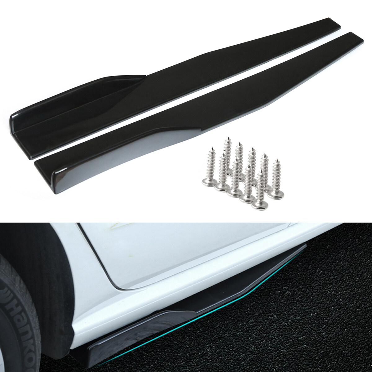 2X 74.5cm Side Skirt Extensions Rocker Panel For Toyota Vios For Hilux ...