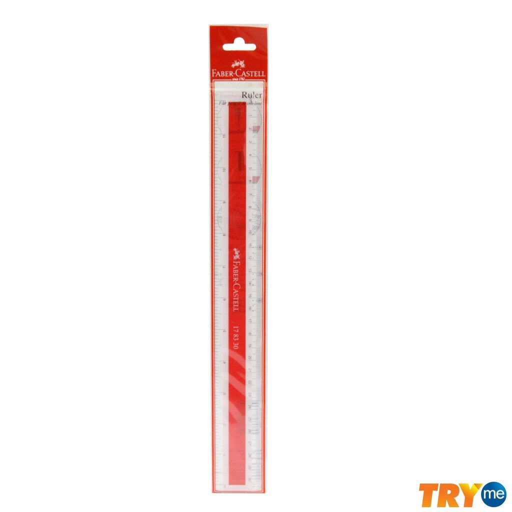 Faber Castell Plastic Ruler 178330- 30cm | Lazada