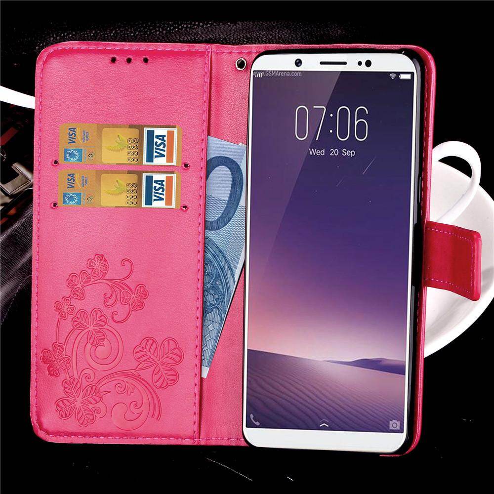 Bujing - VIVO V7 + case/ V7 Plus case / Y79 case, lucky หญ้าออกแบบหนัง ...