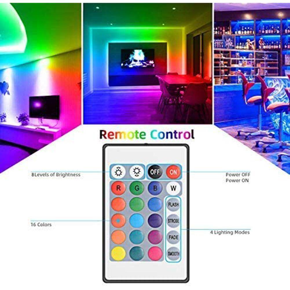 5V USB Led Strip Lights 16 Colors and 4 Modes Waterproof Flexible Color ...