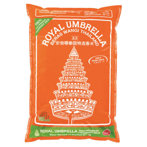 Royal Umbrella Thai Fragrant Rice 5kg | Beras Wangi | Beras Thailand ...