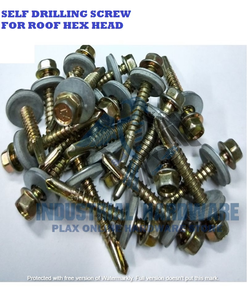 Taiwan Hexagon Head Self Drilling Screw C/W Washer DSHW (50PCS /PKT ...