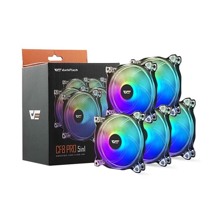 Aigo Darkflash CF8 Pro 3 in 1 Addressable RGB Mobo Sync ARGB 12CM Fan ...