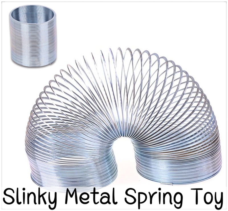 Mini Funny Metal Rainbow Spring Stress-Relieve Copper Magic Slinky Toys ...