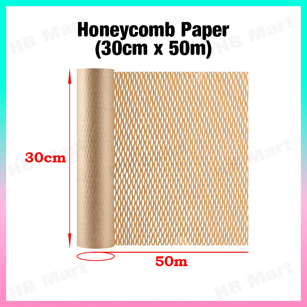 50m Honeycomb Paper Wrap Honeycomb Wrapper Kraft Paper Gift Box Wrapper ...