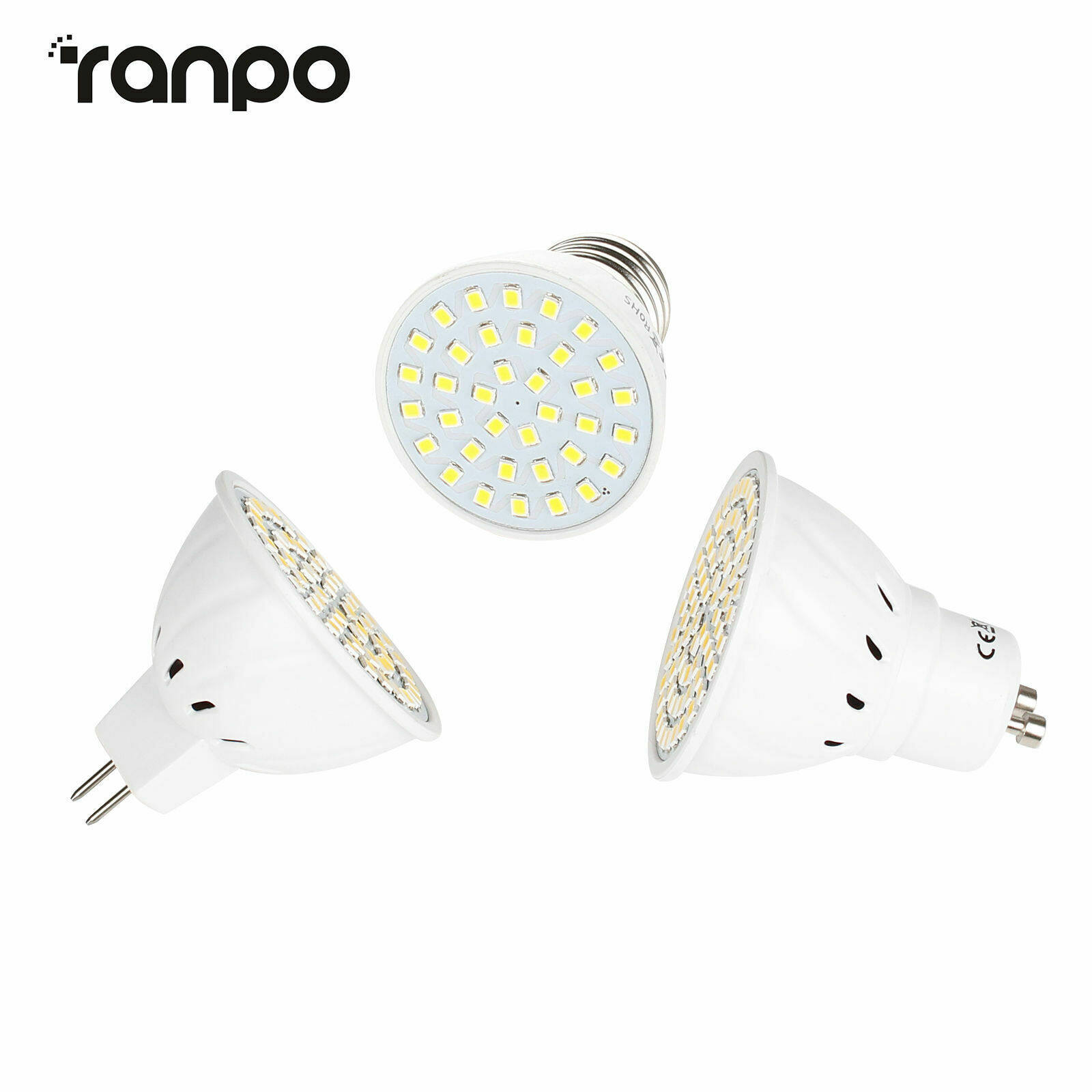 Ranpo E27 GU10 MR16 LED ไฟเฉพาะจุด3W 5W 7W 2835 SMD หลอดไฟสีขาว36/54/72LEDs AC 220V Rp0304 ...