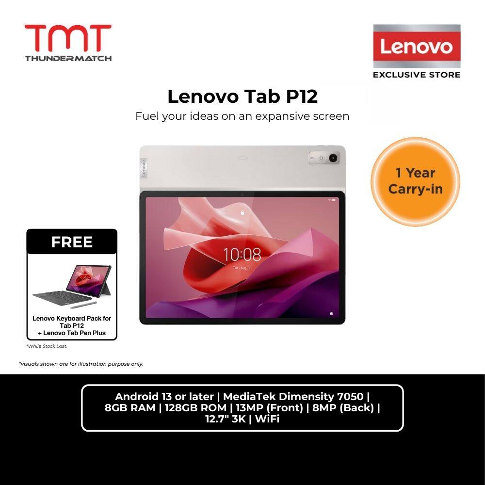 Lenovo Tab P12 TB-370FU WiFi Tablet - Oat | Lazada
