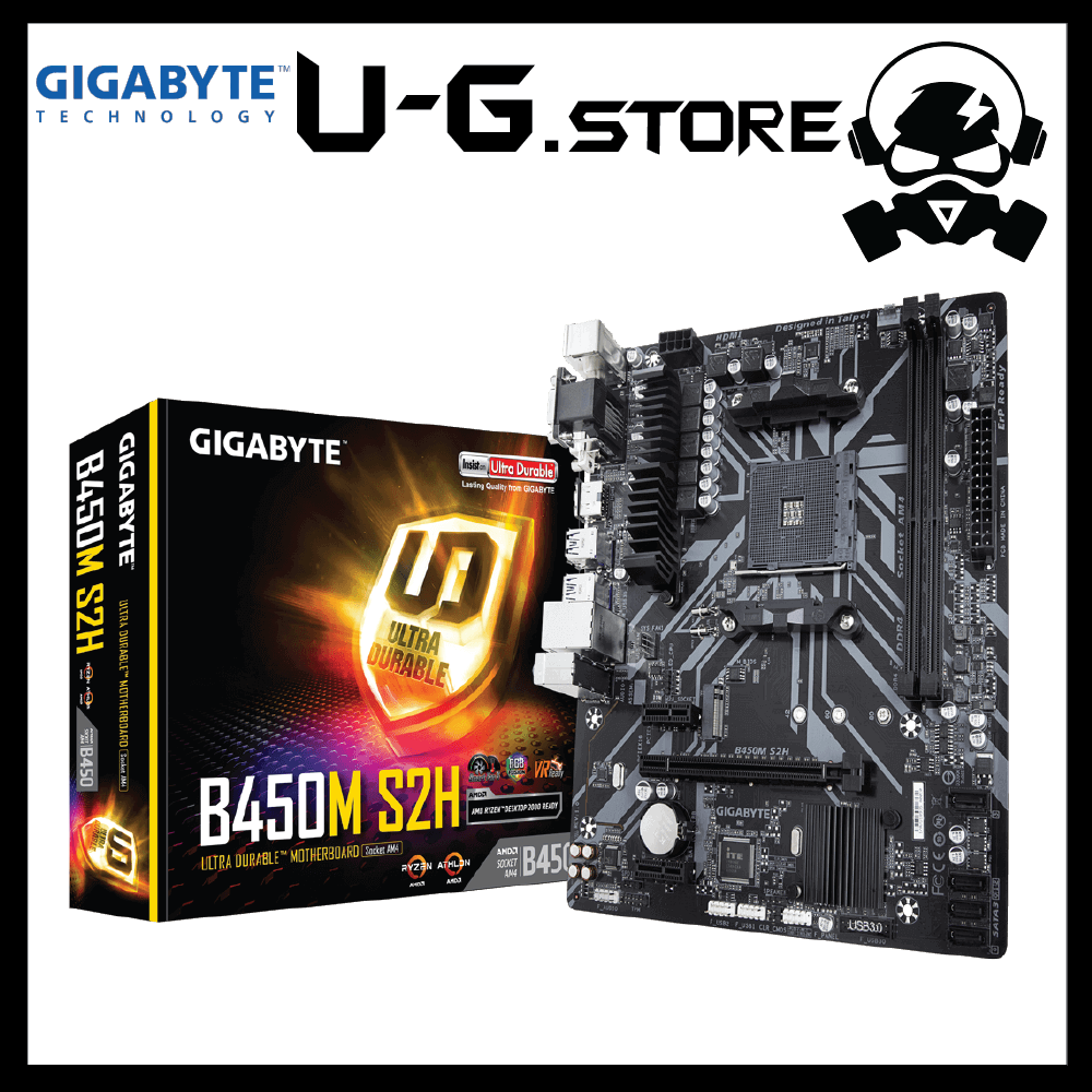 GIGABYTE MOTHERBOARD B450M S2H ULTRA DURABLE M-ATX AMD AM4 motherboard ...