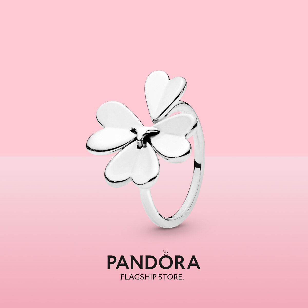 2021 Original Pandoras Lucky Four-Leaf Clover Open Ring - bEUIIROS ...