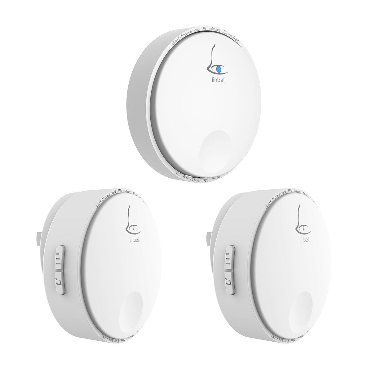 Linbell G2 Self-Powered(1 Transmitter+1 Receiver) Door Bell ...