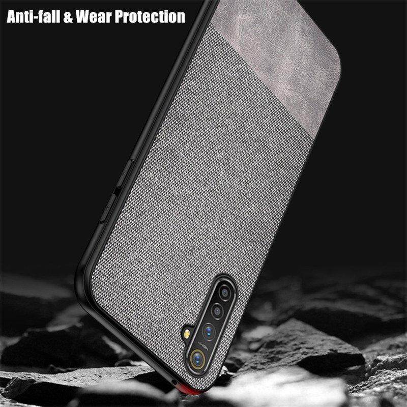 Roazic สำหรับ realme XT Case Slim HYBRID ปกอ่อนพร้อมปลอกผ้าออกแบบผ้าใบ ...