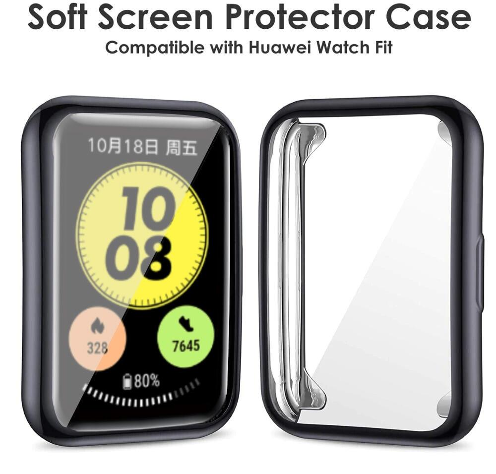 Plated Cover For Huawei Watch fit Case Smartwatch TPU Bumper All-Around ...