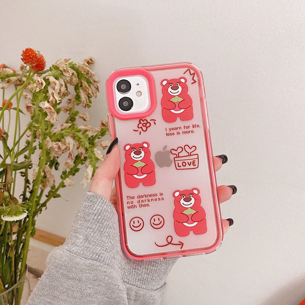 Cartoon Winnie the Pooh Lotso Phone Case for 13 Pro Max 13 Pro 13 12 ...