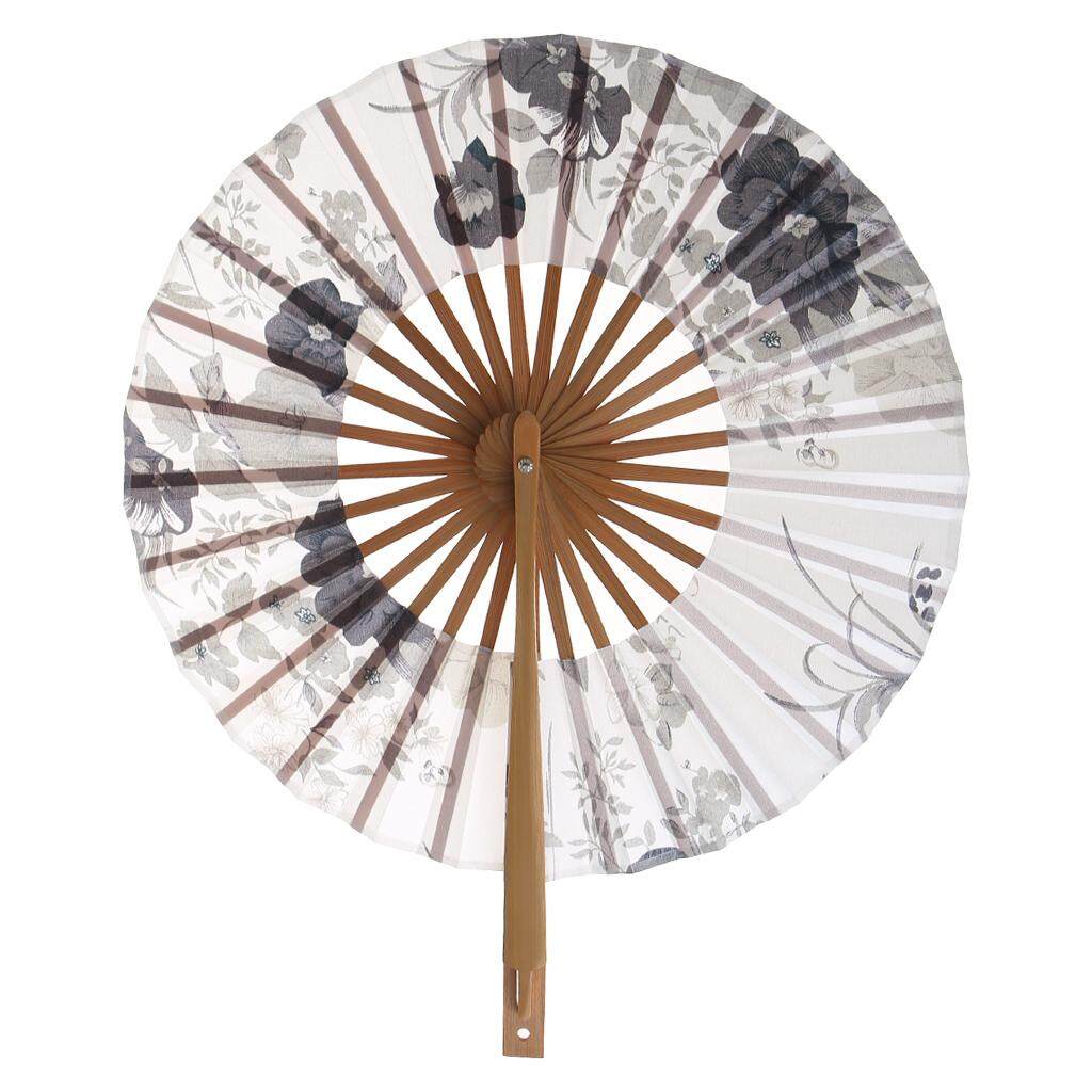Hypo Household Japanese Sakura Flower Pocket Folding Hand Fan Round ...