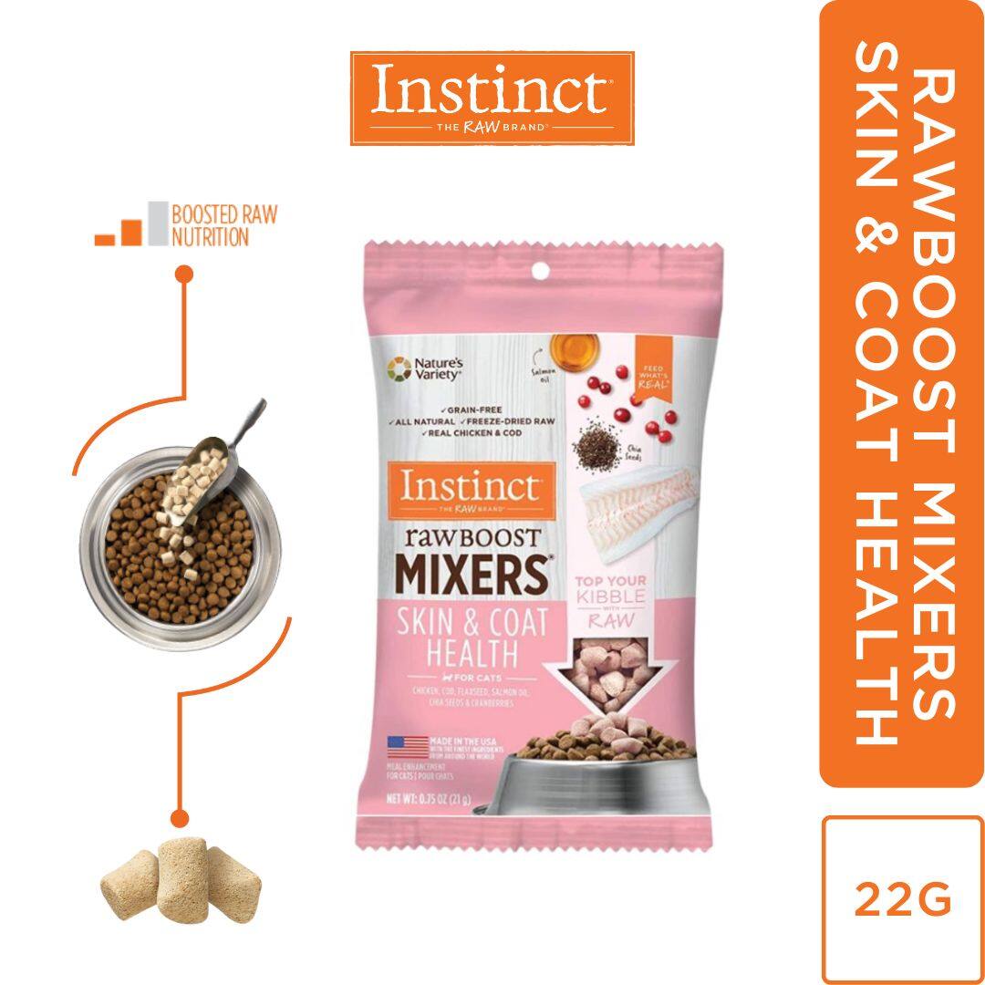 Instinct Freeze-Dried Raw Boost Mixers Skin & Coat Health 22G Cat Food ... Instinct Freeze-Dried Raw Boost Mixers Skin & Coat Health 22G Cat Food ...