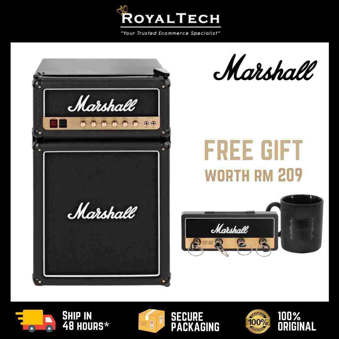 Marshall Fridge Black Edition 3.2 Marshall Medium Capacity Bar Fridge | Drink Chiller | Mini ...