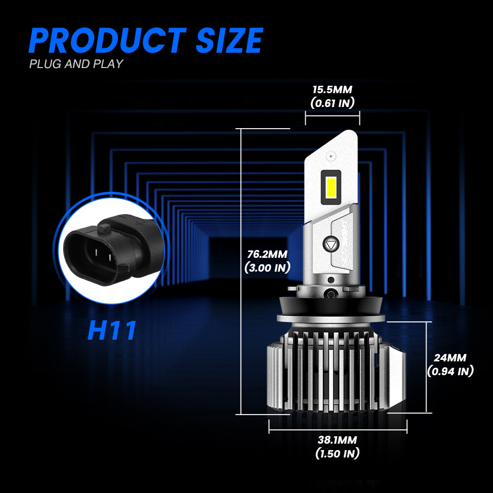 Novsight Mới nhất N52 100W 20000LM 9005 (HB3) 9006 (HB4) H7 H11 H4 Bộ đèn pha LED tự động Đèn ...